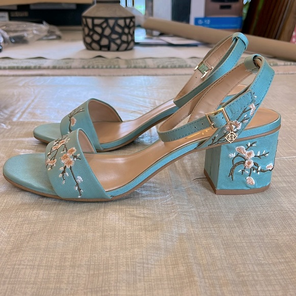 Nanette Lepore | Shoes | Anthro Nanette Lepore Ruby Floral Block Heel Sandals | Poshmark